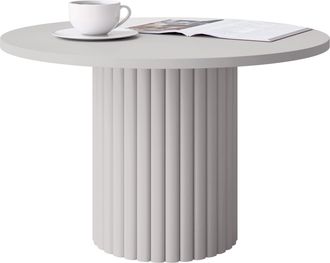 Mirjan24 Couchtisch rund Korku M16, Beistelltisch, Sofatisch, Coffee Table, Wohnzimmertisch mit Beine aus Stahl, L:67 x B:67 x H:42 cm (Cashmere)