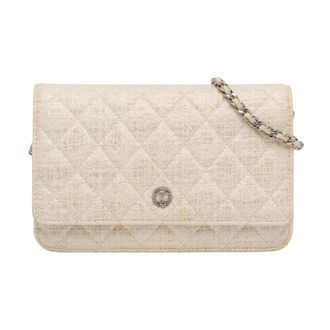 Chanel Pre-owned Portefeuille &agrave; cha&icirc;ne matelass&eacute; - Femme - Pre-owned - Beige - Taille: ONE Size