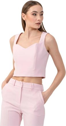 Kocca Femme, Tops, Rose, Taille: 36 FR Corset Style Short Top