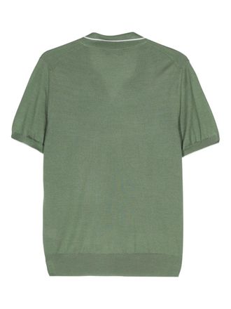 Fedeli Mens Wave Fine-Knit Polo Shirt Ss24 M