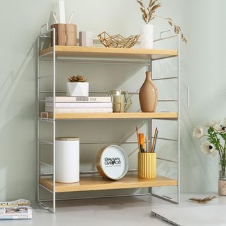 Generic Schreibtisch Regal Organizer Schreibtisch Aufsatzregal, Schreibtisch-Organizer,Verstellbarer Organizer, für Schreibtisch, Küche & Bad, Aufsatzregal, K