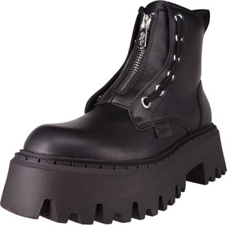 Buffalo Damen Elegante Stiefelette Aspen Front Zip 1270122 Schwarz