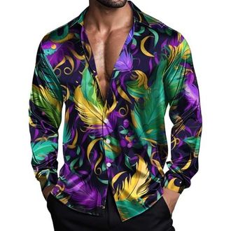 Generic Costume de carnaval pour homme - Chemise &agrave; manches longues - Coupe droite - Chemise de loisirs - Chemise &agrave; manches longues respirante - Chemise de pla