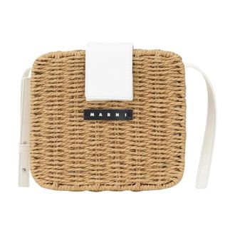 Marni Stilvolle Pic-Nic Schultertasche in Beige - - Bags - Damen - Braun - ONE SIZE