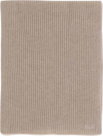 MC2 Saint Barth &Eacute;charpe en laine avec logo - Homme - Accessoires - Beige - Taille: ONE Size