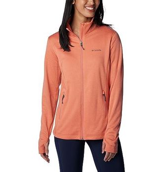 Columbia Sweater W Park View Grid Polaire Full Zip Orange S Femme, Orange, S