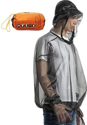 Generic Chemise de protection contre les insectes - équipement de mouche respirant avec filets fins | Vêtements de plein air confortables pour hommes et femme