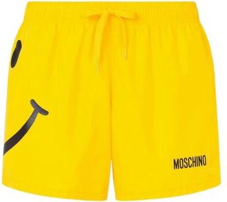 Moschino Homme, Maillots de bain, Jaune, Taille: L Boxers de bain en nylon Smiley