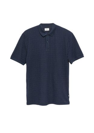 s.Oliver Kurzarmshirt Polo-Shirt Jacquard-Poloshirt mit seitlichen Schlitzen