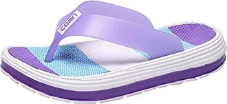 Generic Tongs pour femme avec semelle en caoutchouc, semelle &eacute;paisse antid&eacute;rapante, chaussures de plage, arc-en-ciel, pantoufles &eacute;paisses avec talon ouvert, l