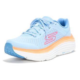 Skechers Damen Max Cushioning Endeavour Canova Sneaker, Blue Synthetic/Orange Trim, 35.5 EU