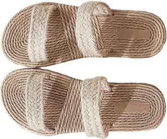 Holibanna Sandales de Plage Paille L&eacute;g&egrave;res et Plates pour Femme Confortables Souples et Durables pour Sorties D&eacute;contract&eacute;es