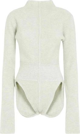 Rick Owens Femme, Tops, Vert, Taille: 38 FR Body c&ocirc;tel&eacute; &agrave; col montant