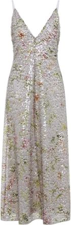 Alberta Ferretti Femme, Robes, Multicolore, Taille: 38 FR Paillettes Long Dress