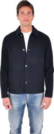 Jacob Cohen Homme, Vestes, Bleu, Taille: M Double Wool Coat