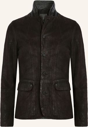 AllSaints Allsaints Lederjacke Survey grau