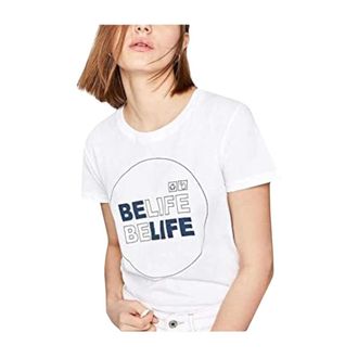 Pepe Jeans London T-Shirt mit Rundhalsausschnitt und kurzen &Auml;rmeln - - Tops - Damen - Wei&szlig; - S