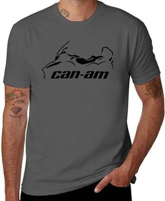 Generic Can|Am RT T-shirt de moto classique pour homme Motif graphique, Style gris foncé, 3XL