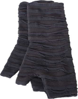 vishes alternative Bekleidung - bestickte Handstulpen aus Fleece mit Cutwork - Unikat