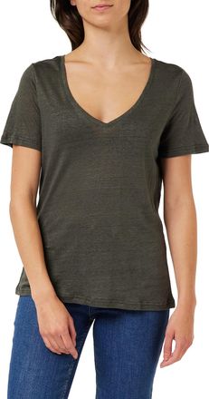 Peppercorn Dicte V-Ausschnict T-Shirt Damen | Basic Tshirt Damen | Frühling Bluse T Shirt Damen Kurzarm | Shirt Damen Elegant Mit Kurzen Ärmeln | Damen Tshirt Gr