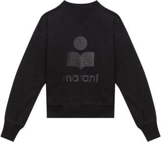 Isabel Marant Sweatshirt Moby en coton m&eacute;lang&eacute; &agrave; logo