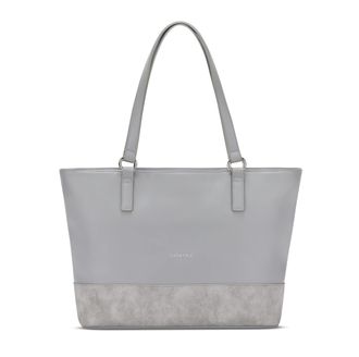 Expatrié Handtasche Damen Groß Grau - Nicole - Shopper Bag für Büro, Einkauf & Schule - Elegante Schultertasche aus Kunstleder - Laptopfach - Wasserabweisend
