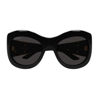 Gucci Sonnenbrille mit rundem Rahmen - - Accessories - Damen - Schwarzk - 58 MM