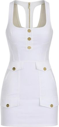 Elisabetta Franchi Robe Courte - Blanc