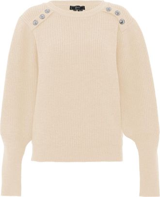 Faina Strickpullover Damen Wollwei&szlig;