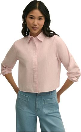 Brooks Brothers Femme, Blouses et Chemises, Rose, Taille: 42 FR Cropped Striped Shirt