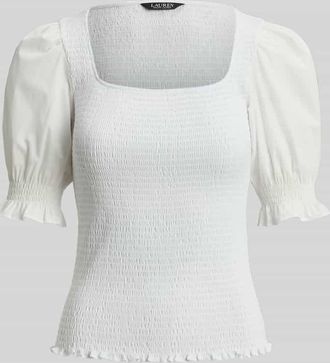 Lauren Ralph Lauren Slim Fit Crinkle T-Shirt aus reiner Baumwolle