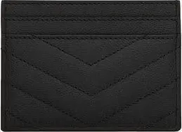Saint Laurent Logo-Embossed Card Case - Black