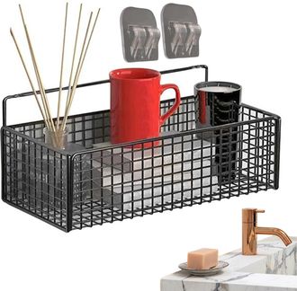 Generic Badezimmerregale ohne Bohren - selbstklebendes Wandregal f&uuml;r die Dusche - Selbstklebende Gitterregale f&uuml;r die Badezimmeraufbewahrung, Wandmontage-Orga