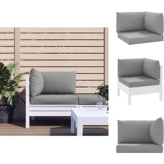 vidaXL Palettenkissen 3-tlg. Grau Oxford-Gewebe - Gartenkissen - Sitzkissen - Lounge M&ouml;bel - Au&szlig;enkissen - Balkon Deko
