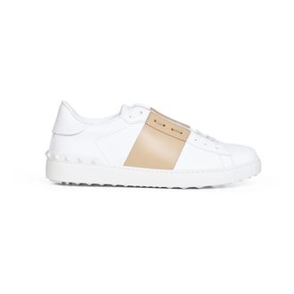 Valentino Garavani Homme, Chaussures, Blanc, Taille: 44 EU Calfskin Open Baskets
