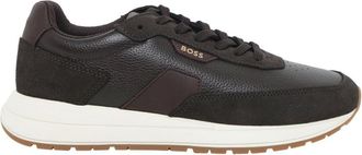 HUGO BOSS Sneaker aus einem Leder-Mix mit Kontrast-Details in