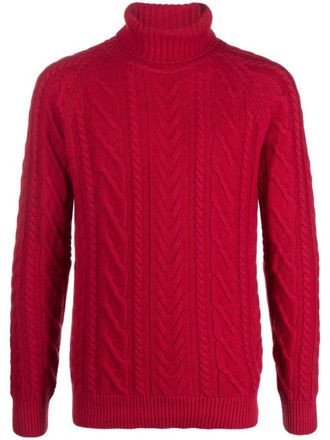 Moorer Alberic-ARA Pullover aus Kaschmir - Rot