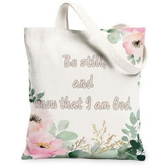 Generic Sacs fourre-tout en toile florale, motif feuille de fleur, sacs d&eacute;picerie r&eacute;utilisables, sacs d&eacute;picerie vintage de printemps l&eacute;gers et lavables en toi