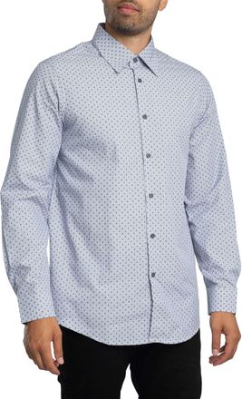 A|X Armani Exchange Herren Hemd Mit Regul&auml;rem Logomuster, White Stripe, L