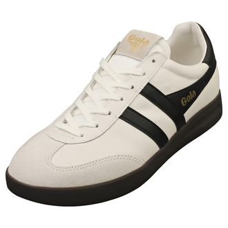 Gola Unisex Cyclone Leather Sneaker, White/Black/Dark Gum, 42 EU