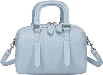 Generic Sac &agrave; bandouli&egrave;re en cuir synth&eacute;tique pour femme, sac &agrave; main polyvalent pour le travail, le shopping, les voyages, lautomne, bleu, 16.14x9.84x5.12inch