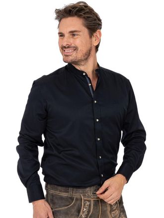Maddox Herren Trachtenhemd Slimfit - Hemd-92 | Schwarz (DE/NL/SE/PL, Alphanumerisch, 4XL, Regular, Regular, Schwarz)