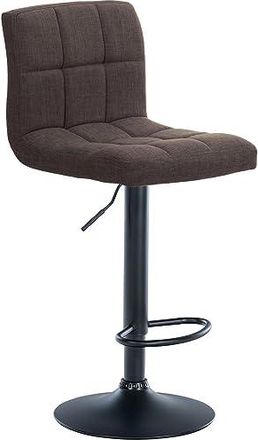 Clp Tabouret de Bar Calma Tissu I Chaise de Bar réglable en Hauteur I Pivotant à 360° avec Dossier pour bistrot et Cuisine, Couleur:Marron, Couleur du Cad