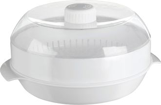 Premier Microwave Steamer, White/Clear, PP - Polypropylene