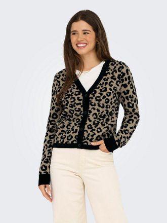 Only Strickjacke ONLLEO LS V-NECK CARDIGAN KNT NOOS