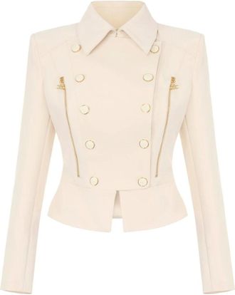 Elisabetta Franchi Damen, Jacken, Beige, XLGr&ouml;&szlig;e