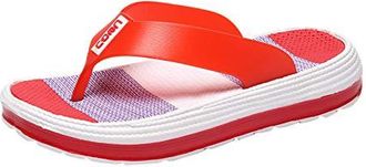 Generic Tongs pour femme avec semelle en caoutchouc, semelle &eacute;paisse antid&eacute;rapante, chaussures de plage, arc-en-ciel, pantoufles &eacute;paisses avec talon ouvert, R