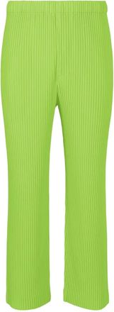 Homme Plissé Issey Miyake pantalon à design plissé - Vert
