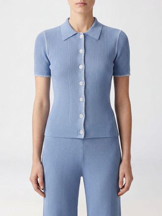 Rag & Bone Slim-Fit-Poloshirt aus Rippstrick in Viskosemischung