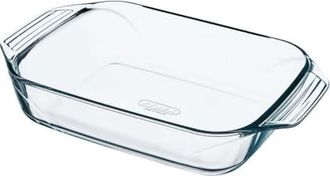 Pyrex Irresistible - Plat &agrave; Four Rectangulaire en Verre, Transparent, 39 x 25 cm